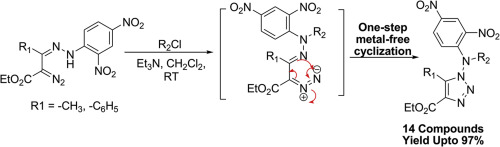 Unprecedented cyclization of α-diazo hydrazones upon N-H ...