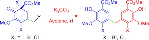 An unusual formation of diarylmethane scaffolds from 4-(halomethyl ...
