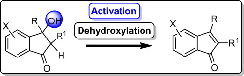 Thionyl chloride mediated dehydroxylation of 3-hydroxyindanones to ...