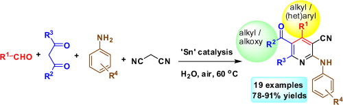 SnCl2·2H2O作为MCR的前催化剂：水中四组分反应合成吡啶衍生物,Tetrahedron Letters - X-MOL