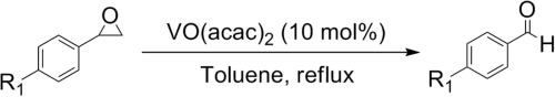 Oxidative cleavage of aryl epoxides to benzaldehydes catalyzed by VO(acac)2,Tetrahedron Letters ...