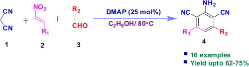 以4-二甲基氨基吡啶（DMAP）为催化剂，一锅三组分合成3,5-二取代的2,6-二氰基苯胺衍生物,Tetrahedron Letters ...