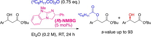 (R)-(+)-N-Methylbenzoguanidine ((R)-NMBG) catalyzed acylative kinetic ...