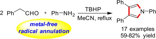 Metal-free cascade reactions of aldehydes and primary amines for the ...