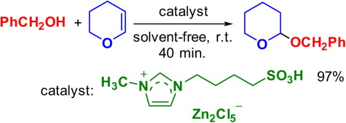 An efficient Brønsted–Lewis acidic ionic liquid catalyzed tetrahydropyranylation of alcohols ...