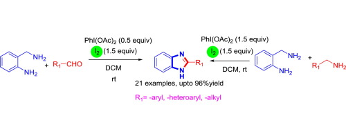 PhI（OAc）2 / I2组合通过环变形策略由2-氨基苄胺合成苯并咪唑的实际应用,Tetrahedron Letters - X-MOL
