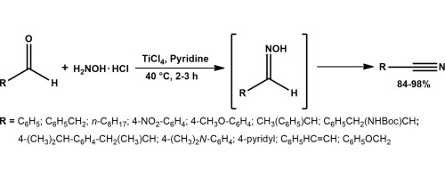 One-pot conversion of aldehydes to nitriles mediated by TiCl4 ...