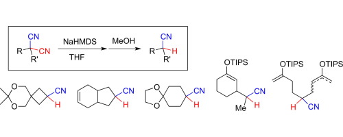 NaHMDS促进双取代丙二腈衍生物的非还原性脱氰反应,Tetrahedron Letters - X-MOL