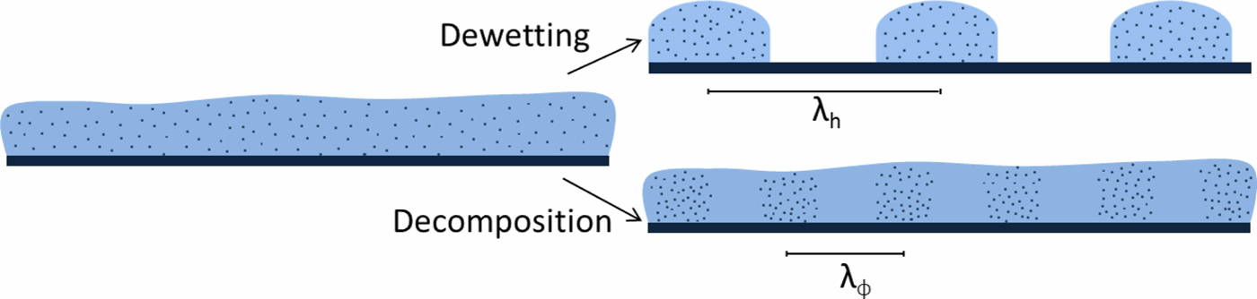 Pattern formation in thin films of polymer solutions: Theory and ...
