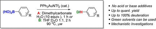 Gold-Catalyzed Proto- and Deuterodeboronation,The Journal of Organic ...