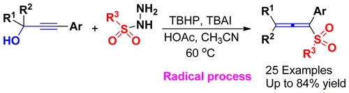 Synthesis of Allenyl Sulfones via a TBHP/TBAI-Mediated Reaction of ...