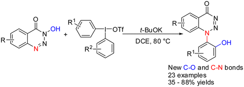 Tandem C–O and C–N Bonds Formation Through O-Arylation and [3,3]-Rearrangement by Diaryliodonium ...