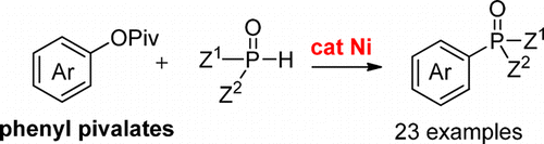 Nickel-Catalyzed Phosphorylation of Phenol Derivatives via C–O/P–H ...