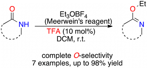 Synthesis of Imidates: TFA-Mediated Regioselective Amide Alkylation ...