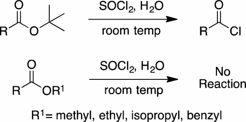 使用亚硫酰氯将 叔 丁基酯转化为酰氯,The Journal of Organic Chemistry - X-MOL