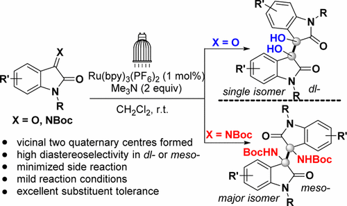 Photoredox-Catalyzed Reductive Dimerization of Isatins and Isatin ...
