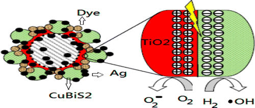 Photocatalytic Performance of Ag and CuBiS2 Nanoparticle-Coated SiO2@TiO2 Composite Sphere under ...