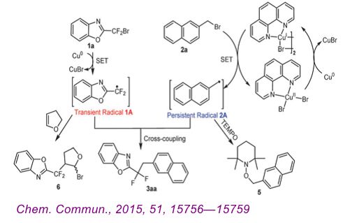 铜介导的自由基交叉偶联反应构建CH2-CF2串联结构- X-MOL资讯