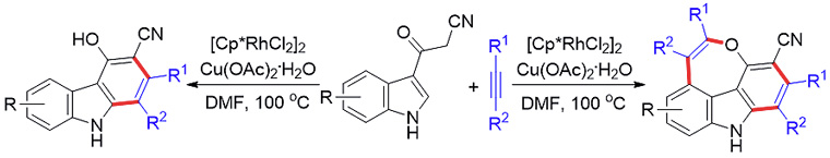 Rh(III)催化的吲哚C2和C4位C-H键活化及环化反应- X-MOL资讯