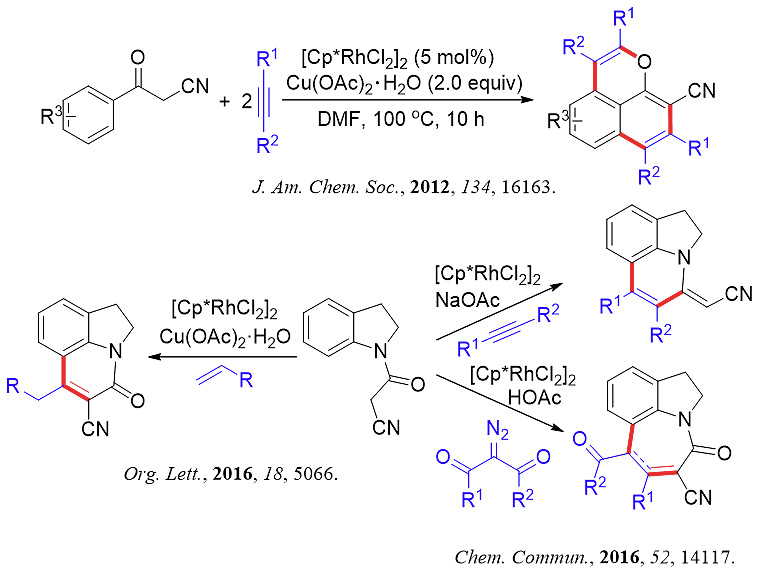 Rh(III)催化的吲哚C2和C4位C-H键活化及环化反应- X-MOL资讯